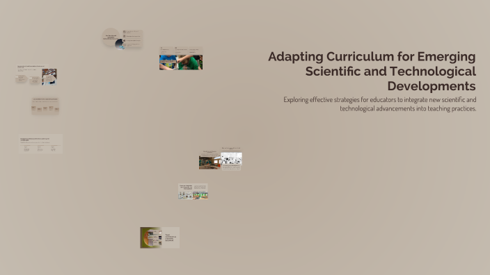 Adapting Curriculum for Emerging Scientific and Technological ...