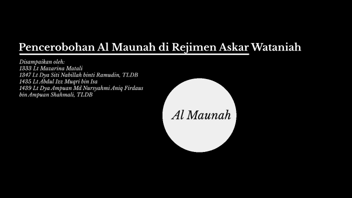 AL-MAUNAH by Aniq Shahmali on Prezi