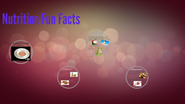 Nutrition Fun Facts by Rachael Oliver