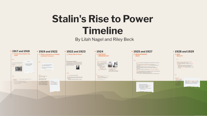 Stalin's Rise to Power Timeline by Lilah Nagel on Prezi