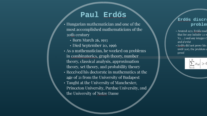 Erdős Discrepancy Problem Solved By Grace Kelly On Prezi