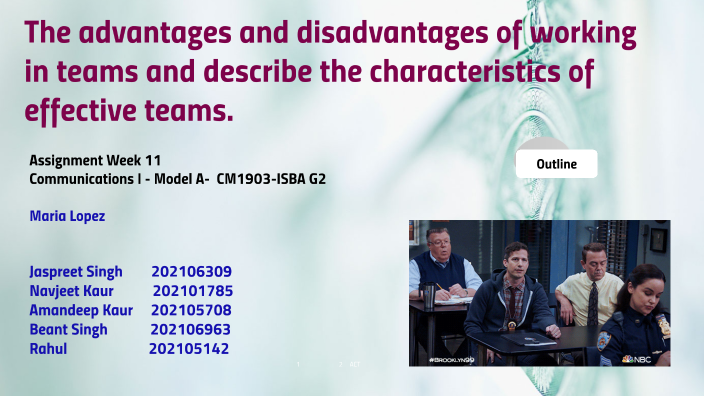 The advantages and disadvantages of working in teams and describe the ...