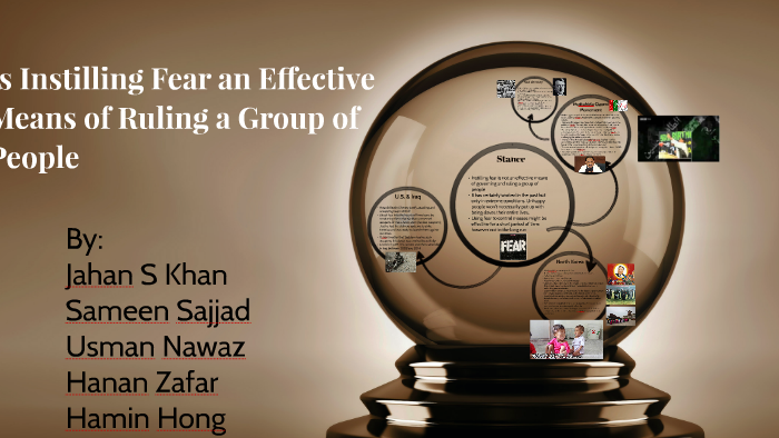 Is Instilling Fear an Effective Means of Ruling a Group of P by Jahan ...