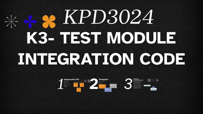 K3- TEST MODULE INTEGRATION CODE by Muhammad Izzuan Mohd Nazam on Prezi