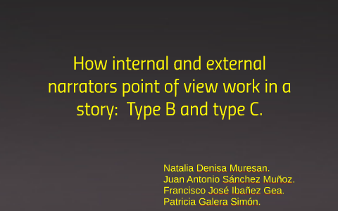 How internal and external narrators point of view work in a story. Type ...