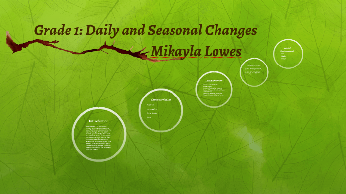 Grade 1: Daily and Seasonal Changes by madison mckay on Prezi