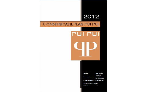 Communicatieplan Pui Pui by Britt Jacobs