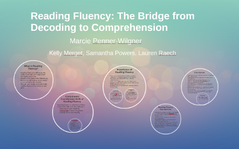 Reading Fluency: The Bridge from Decoding to Comprehension by Samantha Powers on Prezi