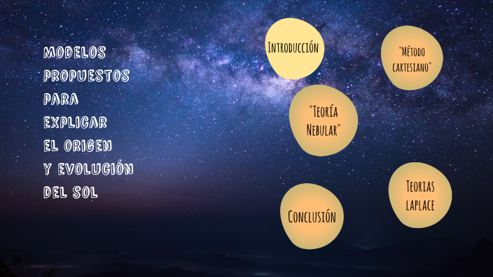 Modelos propuestos para explicar el origen y evolución del sol by ...