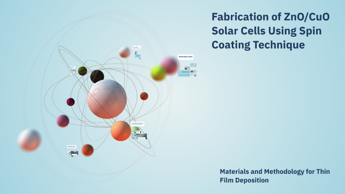 Fabrication of ZnO/CuO Solar Cells Using Spin Coating Technique by ...