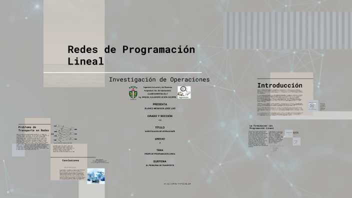Redes de Programación Lineal by Jose Luis on Prezi