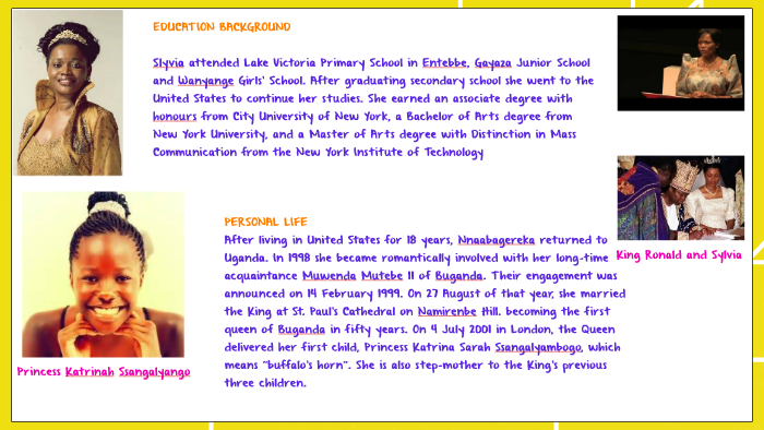 The life history of Sylvia Nagginda by Lukwago Kulifu on Prezi