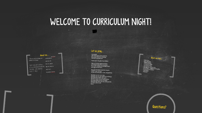 WELCOME TO CURRICULUM NIGHT! by Amanda DiGiulio on Prezi