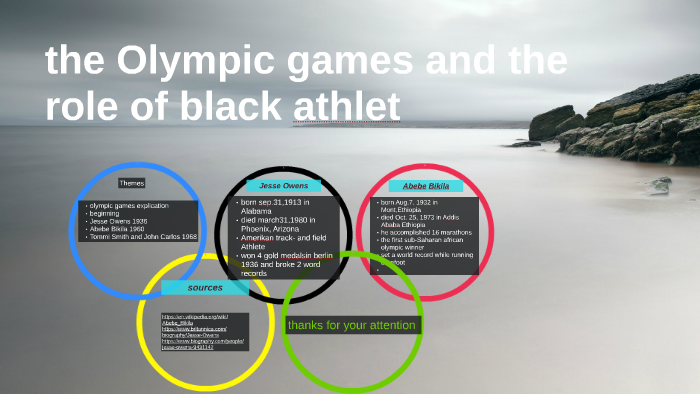 the Olympic games and the role of black athlet by on Prezi