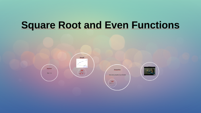 Square Root and Even Functions by Charles Brown on Prezi
