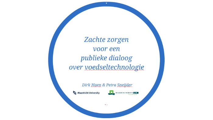 Zachte zorgen voor een publieke dialoog over voedseltechnologie by Dirk ...