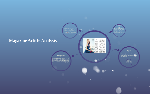 Magazine Article Analysis by Jess Wood on Prezi
