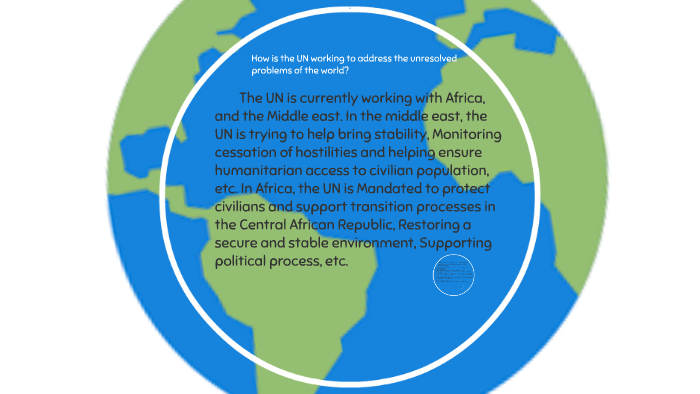 How is the UN working to address the unresolved problems of by sarah ...