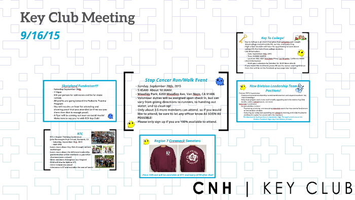 Key Club Meeting by ECR Key Club on Prezi