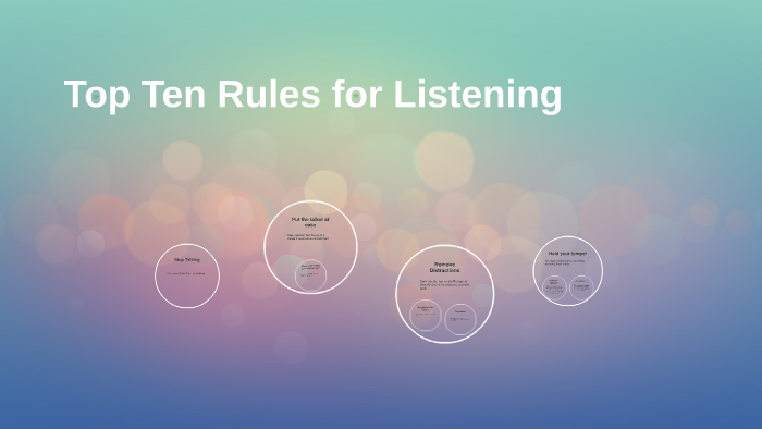 Top Ten Rules for Listening by Freddie Gill on Prezi