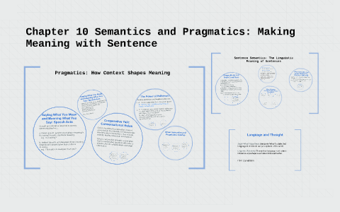 Chapter 10 Semantics and Pragmatics: Making Meaning with Sen by ...