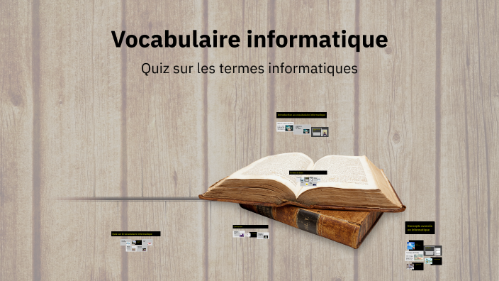 Vocabulaire informatique by Anne Marie on Prezi
