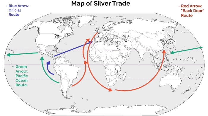 Map of Silver Trade by Travis McDonald on Prezi