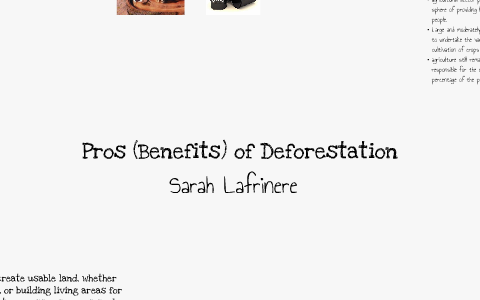 Pros (Benefits) of Deforestation by Sarah Lafrinere on Prezi