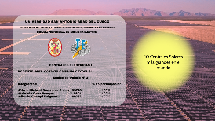 LAS 10 CENTRALES SOLARES MÁS GRANDES DEL MUNDO by EDWIN MICHAEL ...