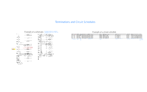 Cable Schedule, Schematics and Terminations by Paul Burke on Prezi