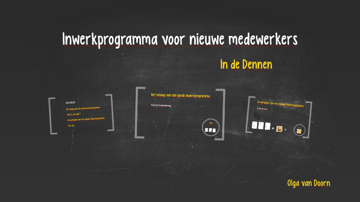 Inwerkprogramma voor nieuwe medewerkers by Kaylee van Tessel on Prezi