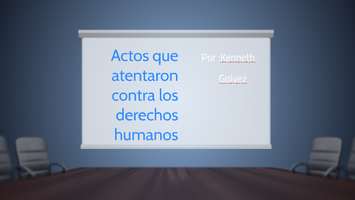 Actos de los derechos humnaos by Kenneth Galvez