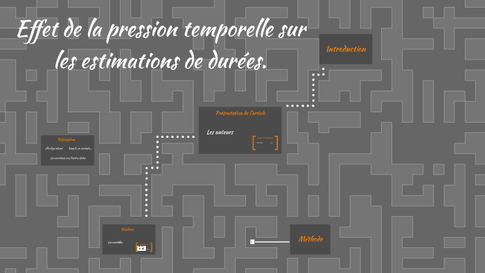Effet de la pression temporelle sur les estimations de durée by Damien ...