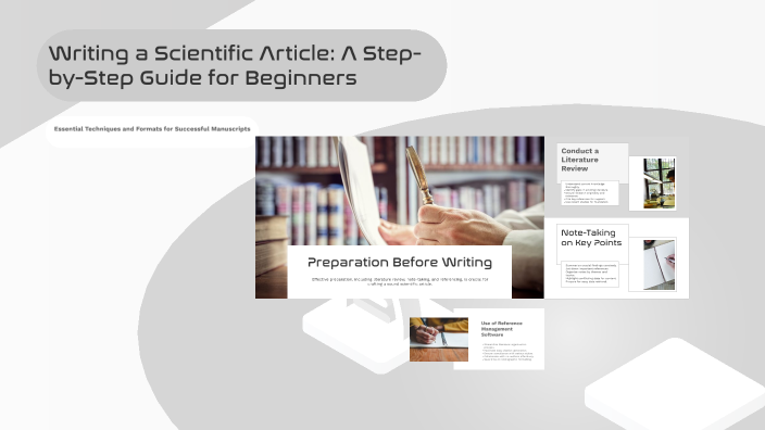 Writing a Scientific Article: A Step-by-Step Guide for Beginners by ...