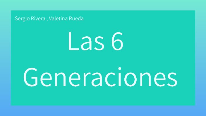 Las 6 Generaciònes by Valentina Rueda Suarez on Prezi