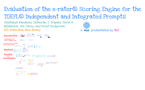 Evaluation of the e-rater® Scoring Engine for the TOEFL® Independent and Integrated Prompts by ...