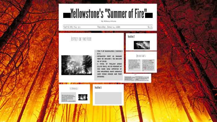 Yellowstone "Summer of Fire" By Bethany Williams by on Prezi