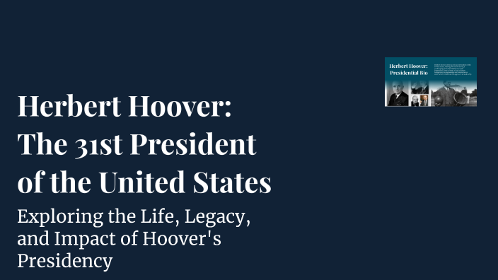 Herbert Hoover: The 31st President of the United States by Henry Guerra ...
