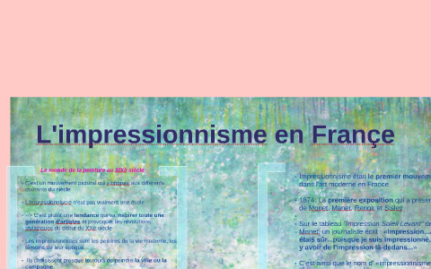 L'impressionisme en France by Ana A on Prezi