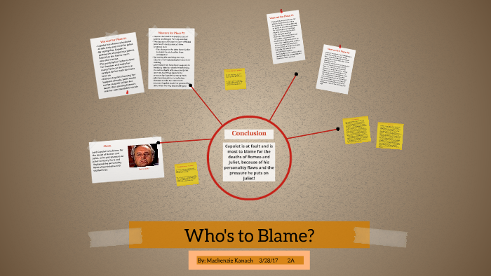 Who's to Blame? - Romeo and Juliet by Mackenzie K on Prezi