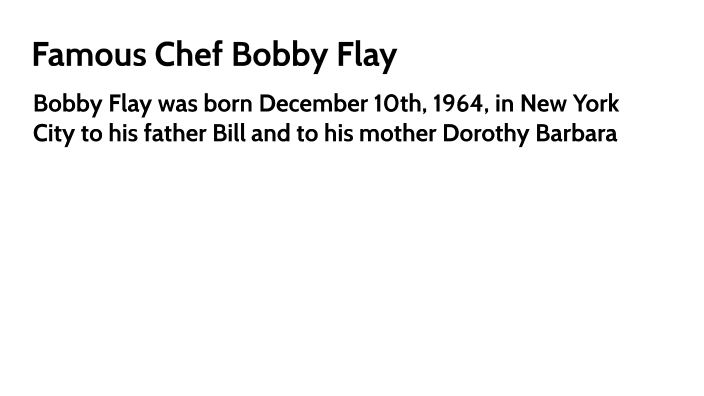 Famous chef by Nathen Brown on Prezi