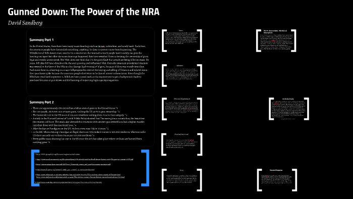 Gunned Down: The Power of the NRA by David Sandberg on Prezi