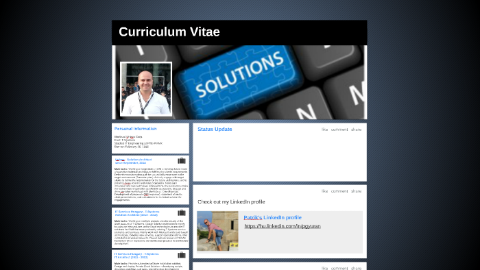 Curriculum Vitae by Patrik Gyurán on Prezi