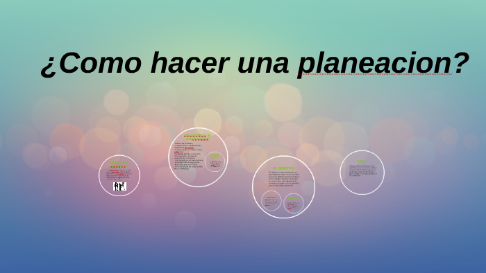 ¿Como hacer una planeacion? by ximena bachiller on Prezi