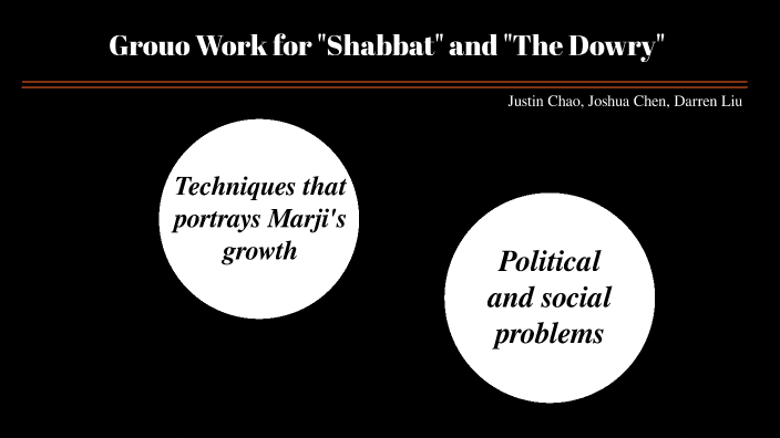 Paired Work for "Shabbat" and "The Dowry" by joshua chen on Prezi