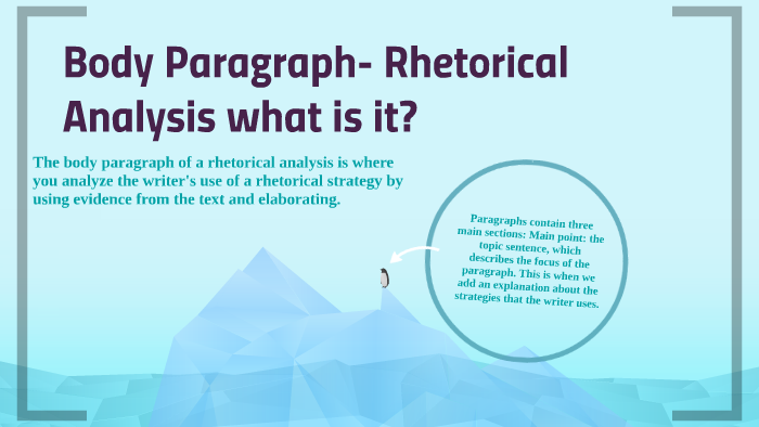 Rhetorical Analysis Body Paragraph by Katherine Lara on Prezi