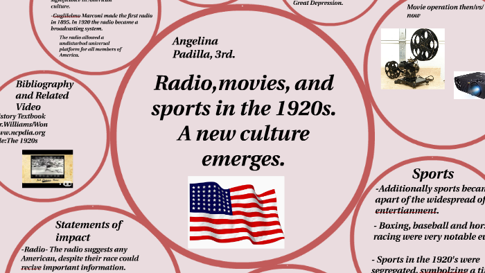 Radio,movies, and sports in the 1920s by Angelina Padilla on Prezi