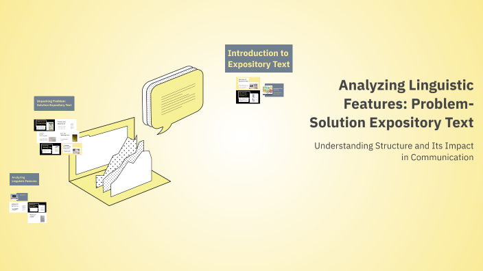 Analyzing Linguistic Features: Problem-Solution Expository Text by ...