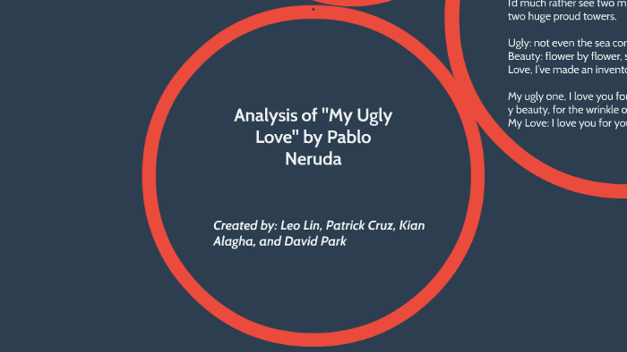 Analysis of "My Ugly Love" by Pablo Neruda by leo lin on Prezi