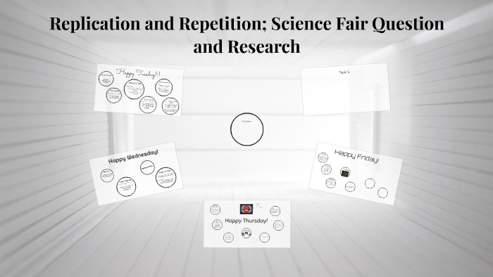 Replication and Repetition; Science Fair Question and Resear by Loren ...